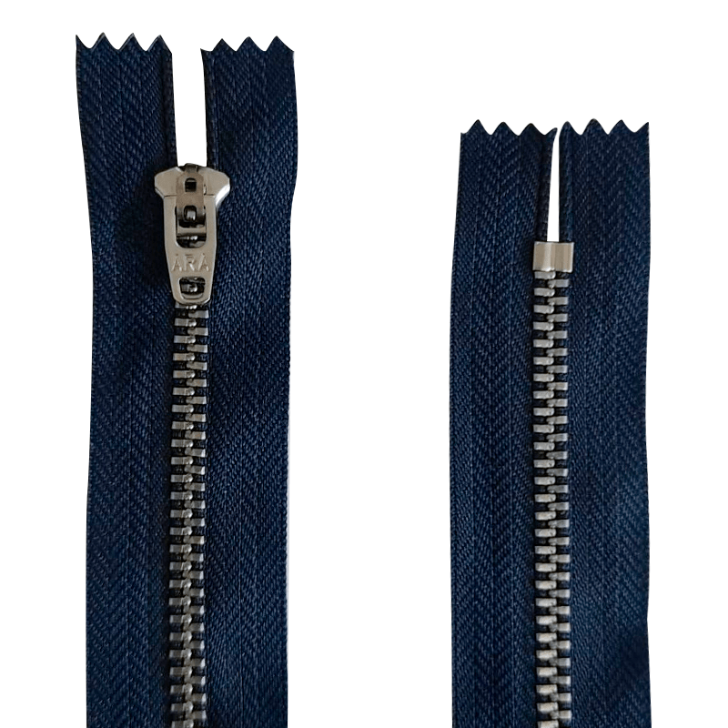 Zíper Metal Niquelado Médio - Fixo - Nº3 - ARA - 15cm - Divinópolis ...